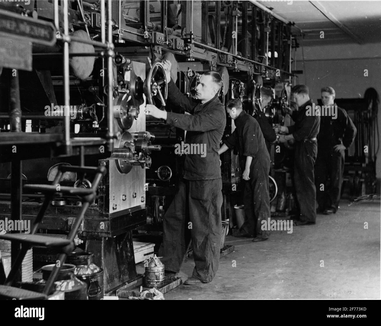 AB DEF's deep printing in Malmö. Deep pressure rotation press Stock ...