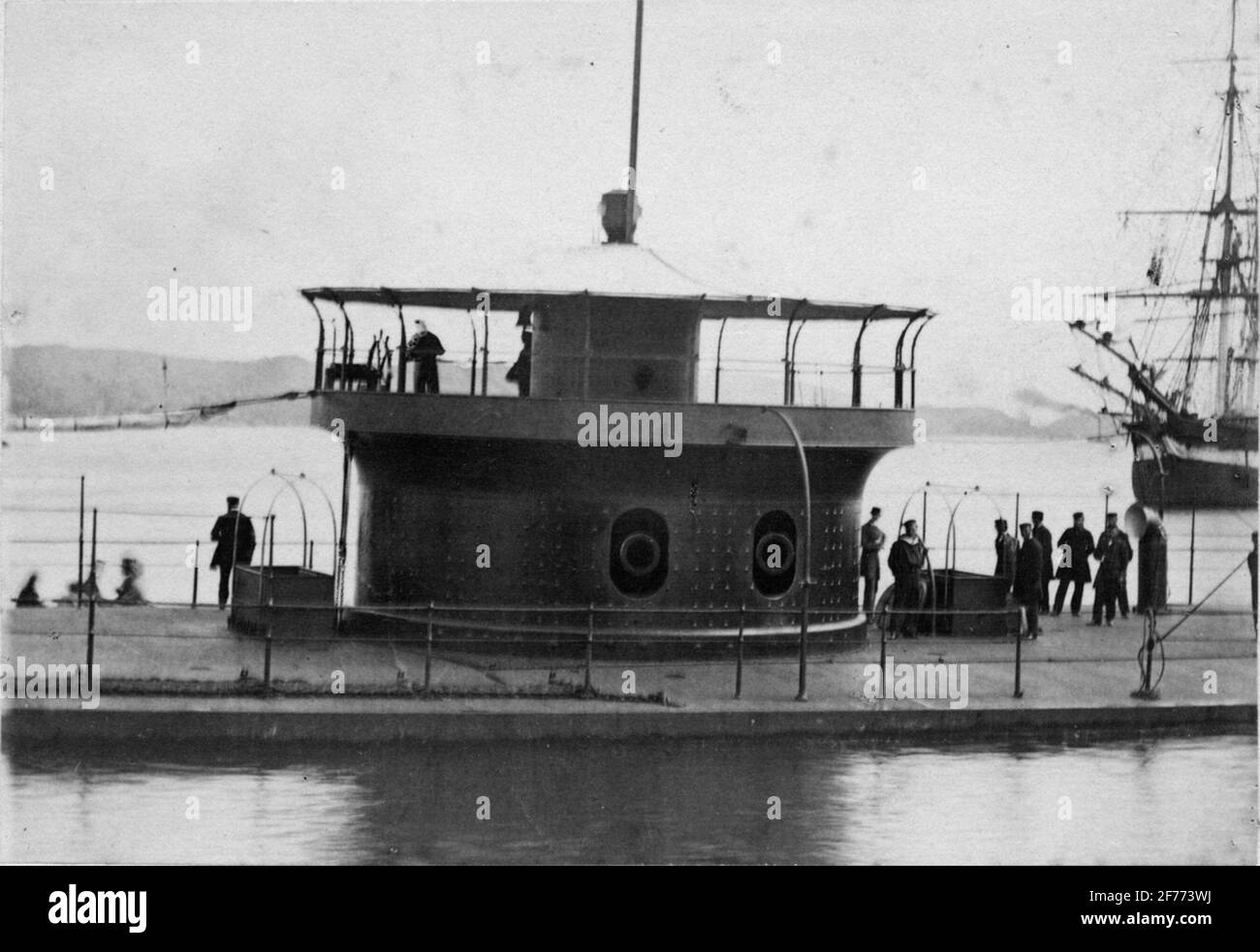 The Swedish Monitor "John Ericsson" at the end of the 1860s Stock Photo ...