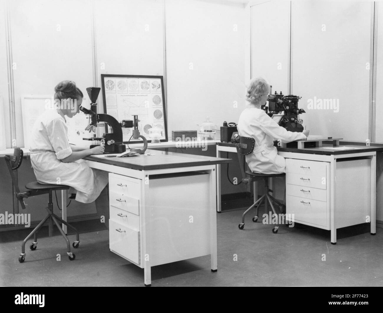Åkers Pieces of Laboratory. The metallographic department. The ...