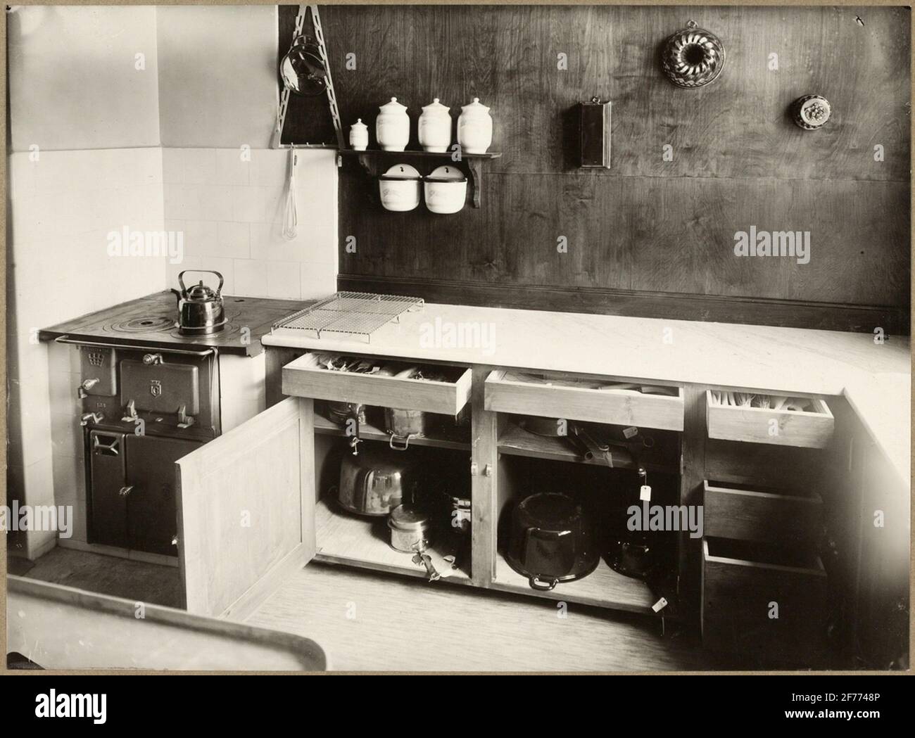 Building and Bo exhibition at Lidingö in 1925. Kitchen designed by ...