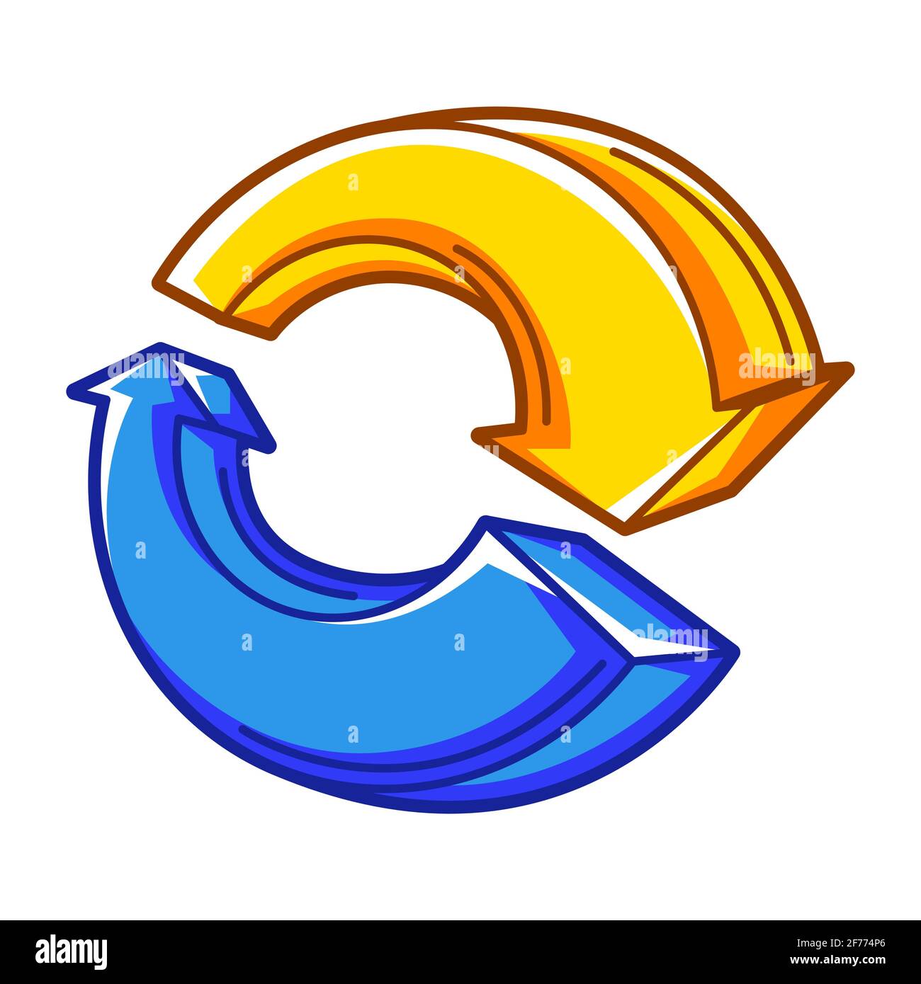 Illustration of exchange arrows. Banking and finance icon Stock Vector ...