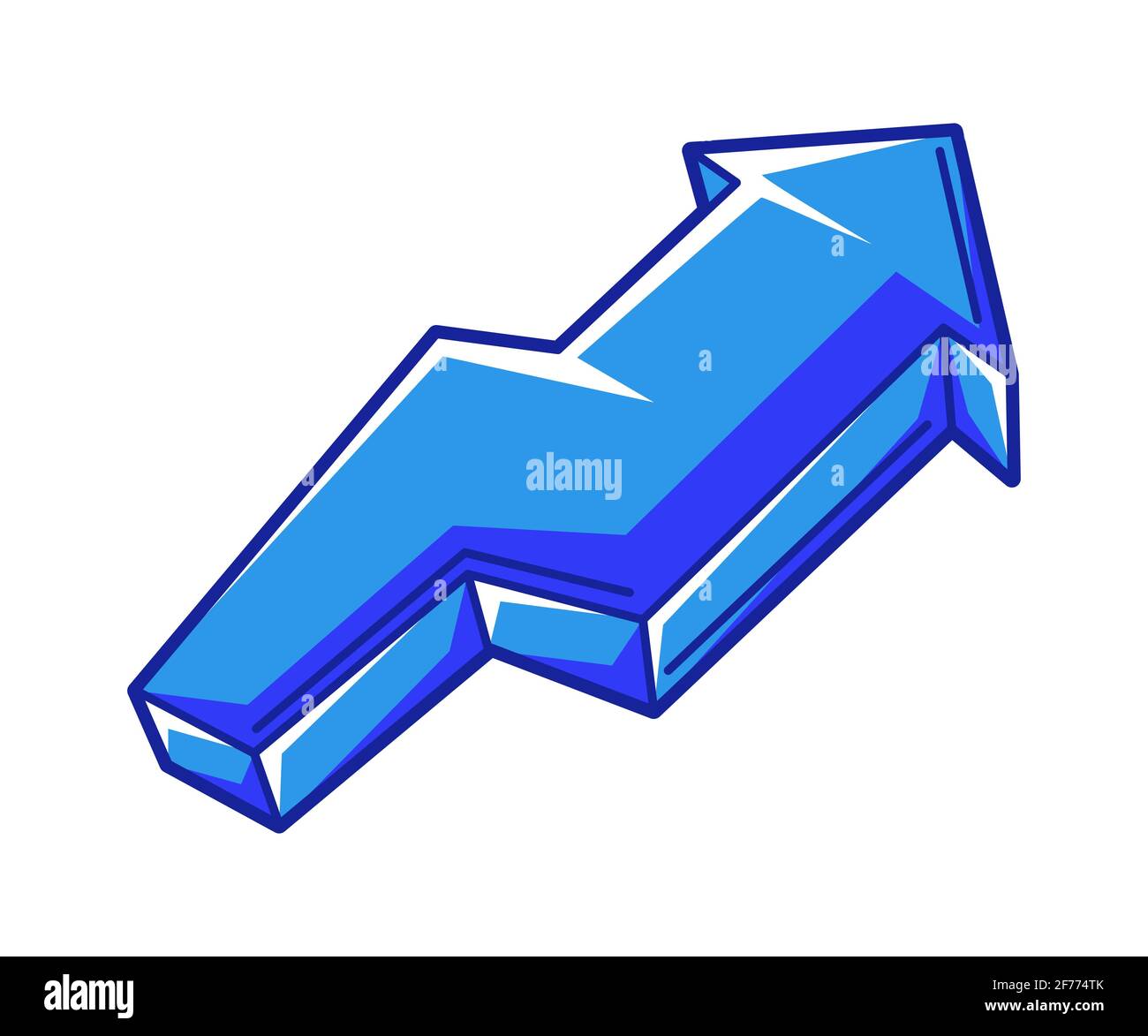 Illustration of income growth arrow. Banking and finance icon Stock ...