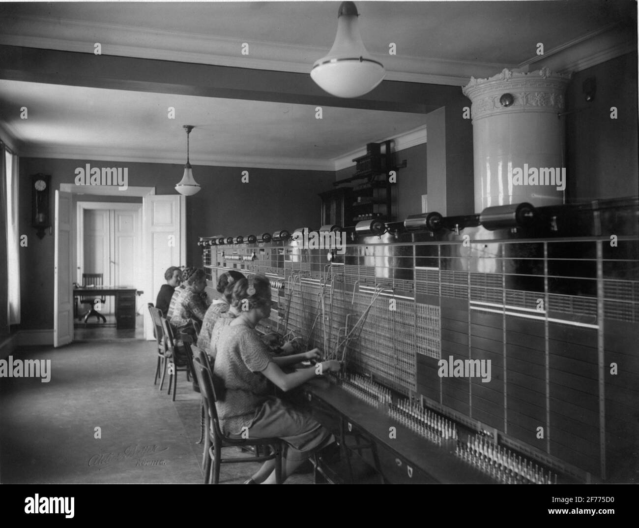 New local telephone station in Köping in 1926 Stock Photo - Alamy