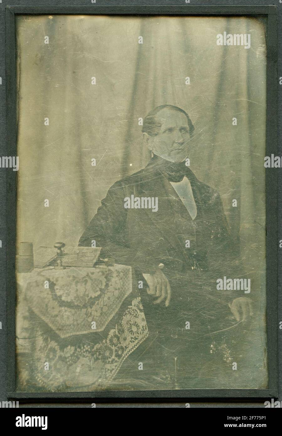 Daguerreotype. Portrait of C. Abraham Broling, operating at the ...