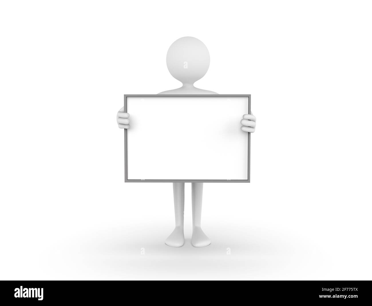3d man holding sign board hi-res stock photography and images - Alamy