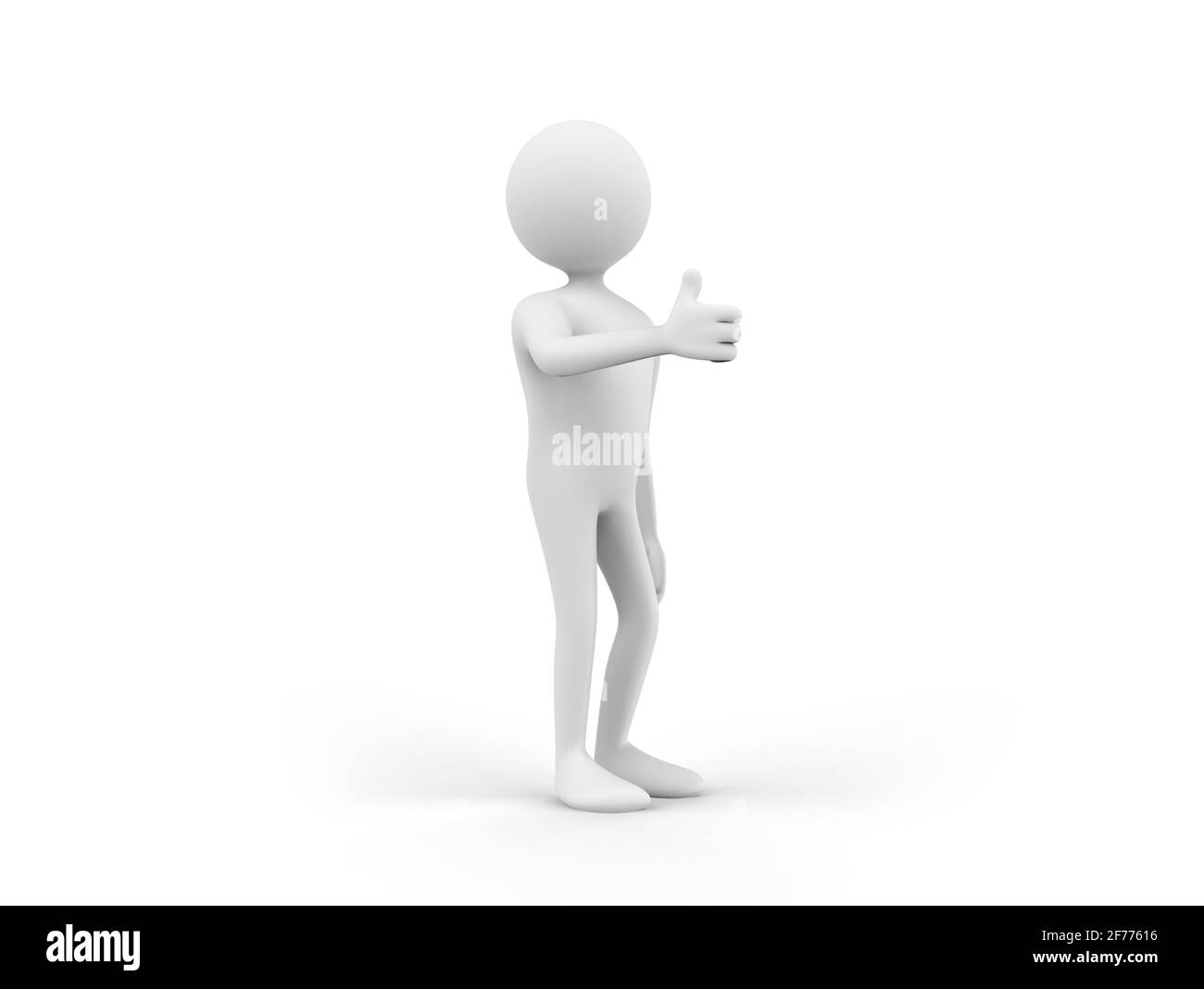 3d businessman thumbs up isolated Black and White Stock Photos & Images ...