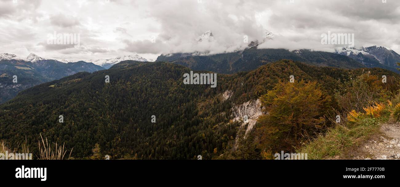 Panorama view Watzmann mountain in Bavaria, Germany Stock Photo - Alamy