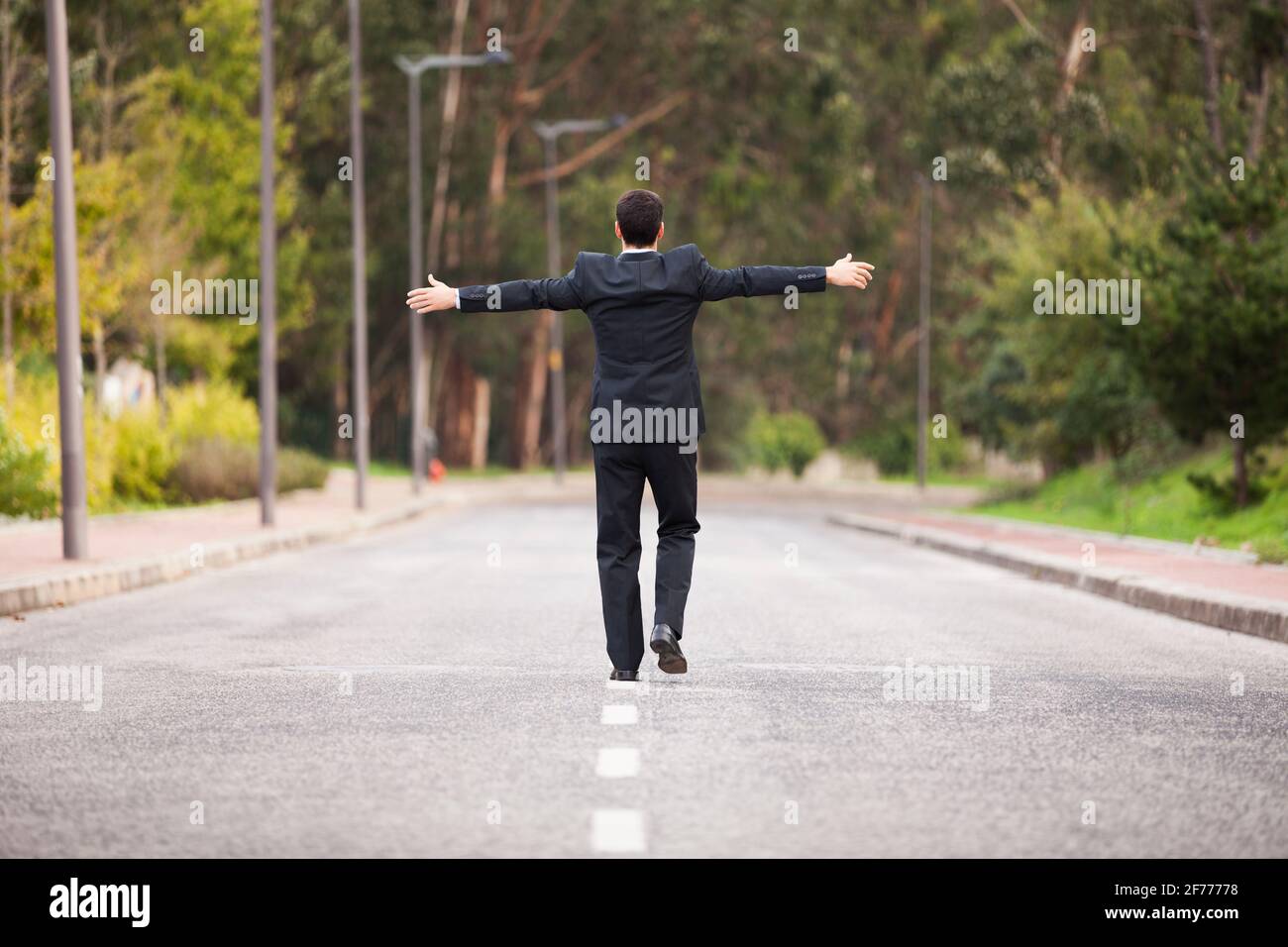 Man walk straight line hi-res stock photography and images - Alamy
