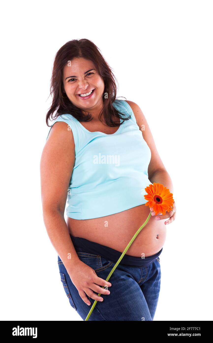 Happy pregnant woman Stock Photo - Alamy