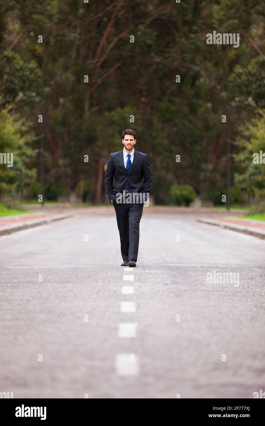 Man walk straight line hi-res stock photography and images - Alamy