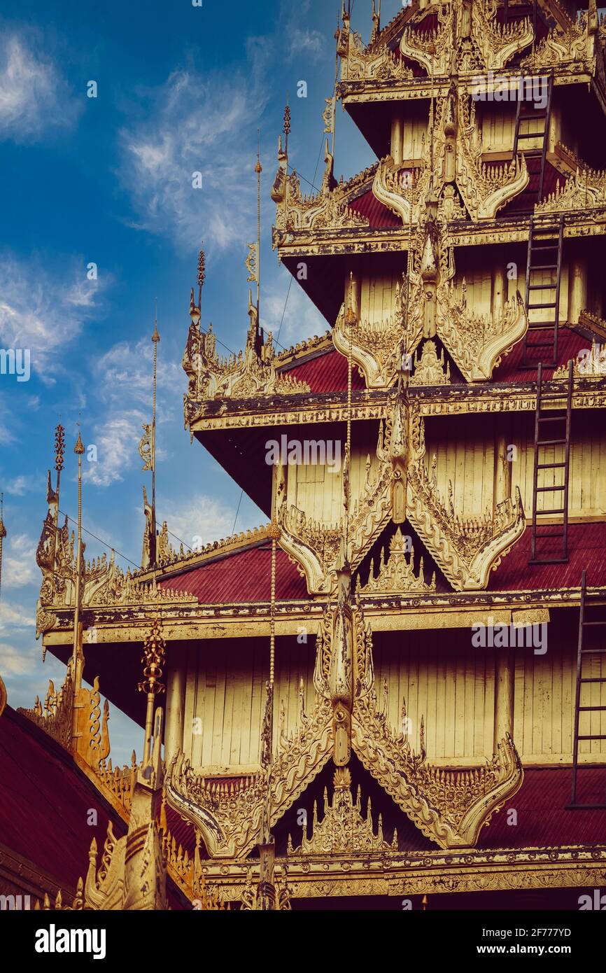 The Mandalay Royal Palace of the last Burmese monarchy in Myanmar ...