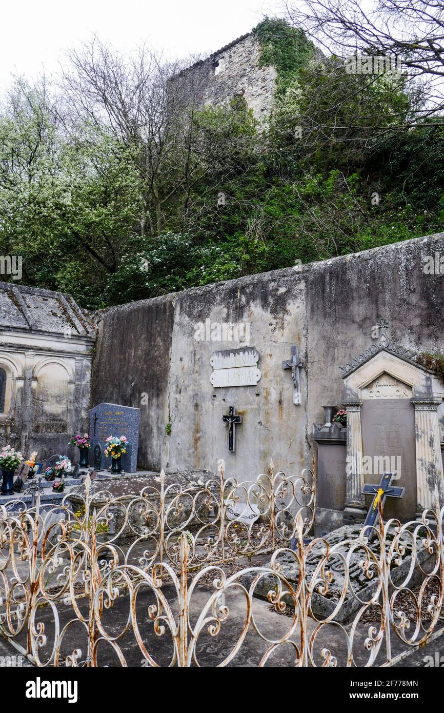 Old graves, Cemetery, Viviers, Ardeche, France Stock Photo - Alamy