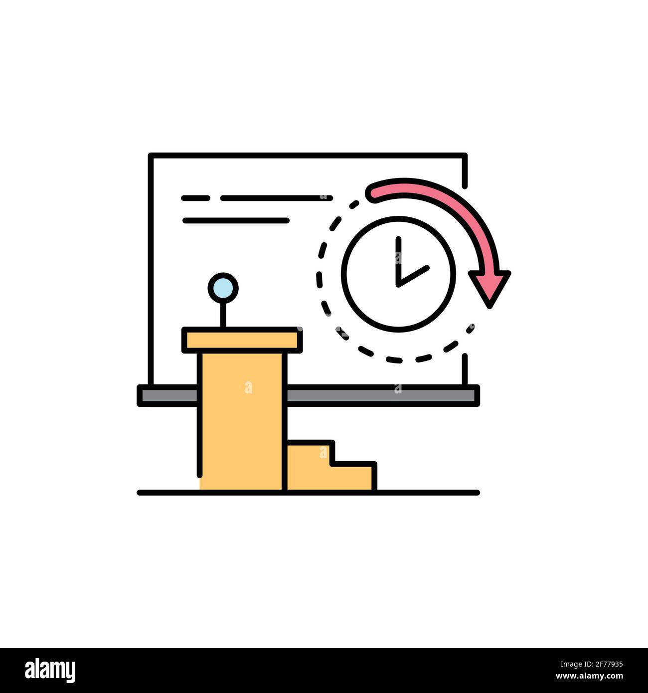 Hall rental olor line icon. Pictogram for web page, mobile app, promo ...