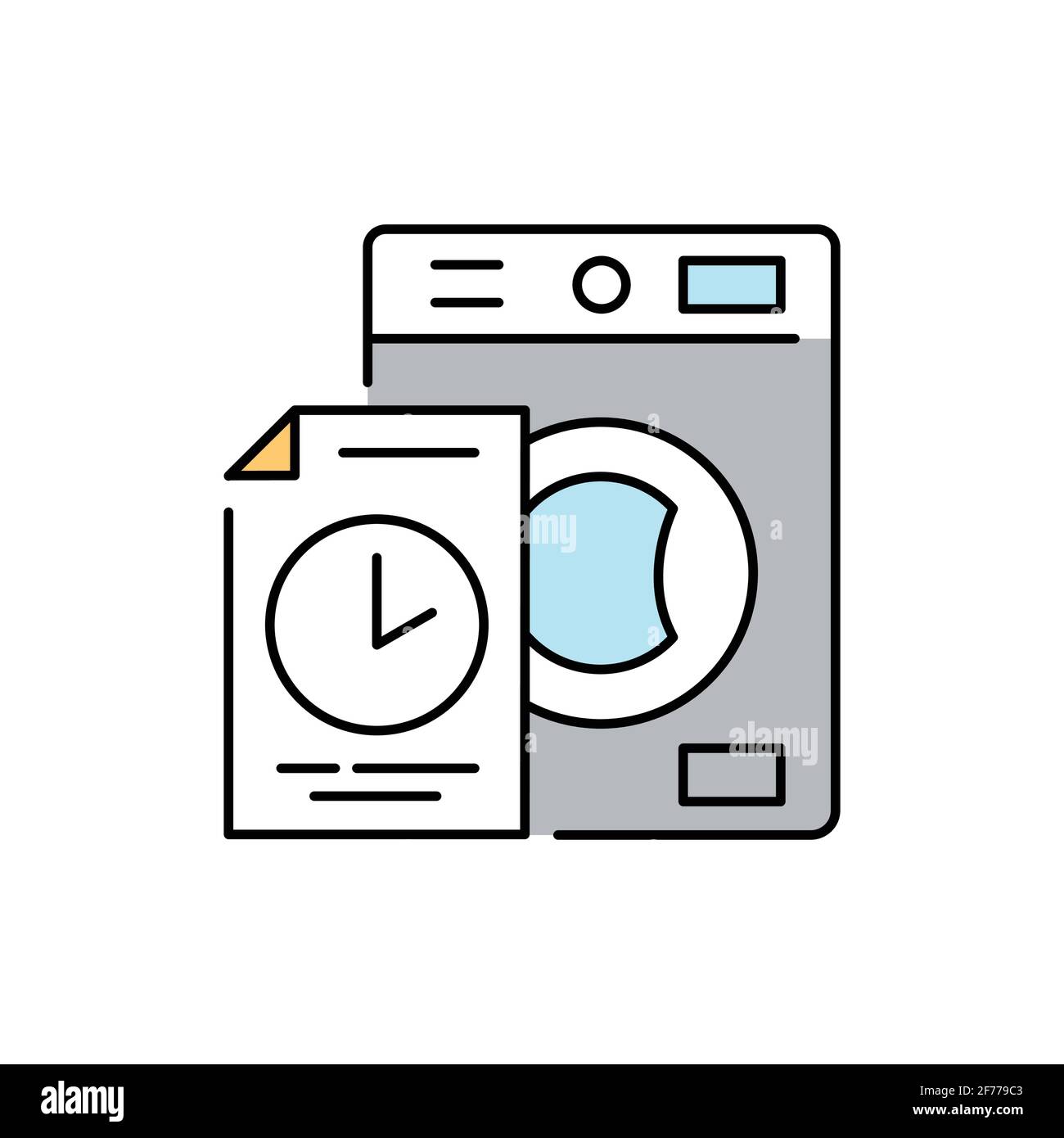 Washer rental olor line icon. Pictogram for web page, mobile app, promo ...