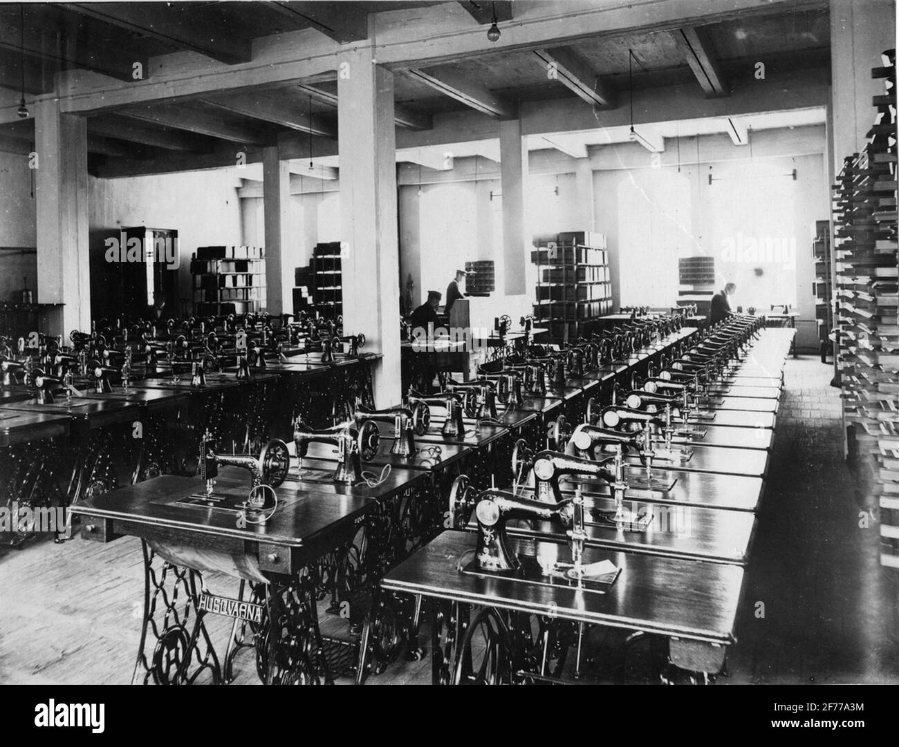 Husqvarna Weapon Factriks AB.Detalj from the Sewing Machine Workshop ...