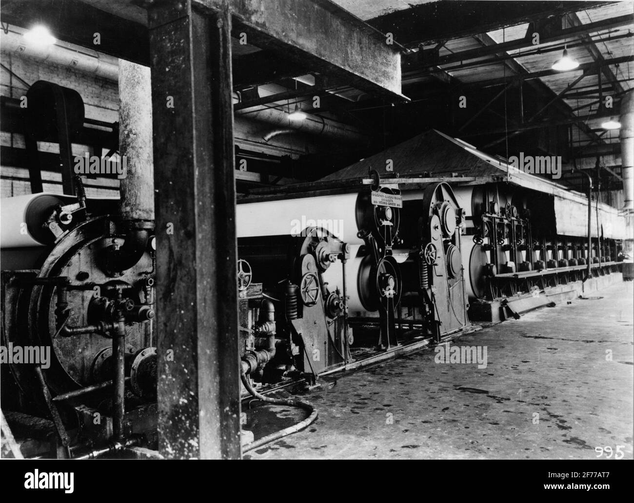 Karlstad's mechanical workshop, Karlstad. Cellulose machine, working ...