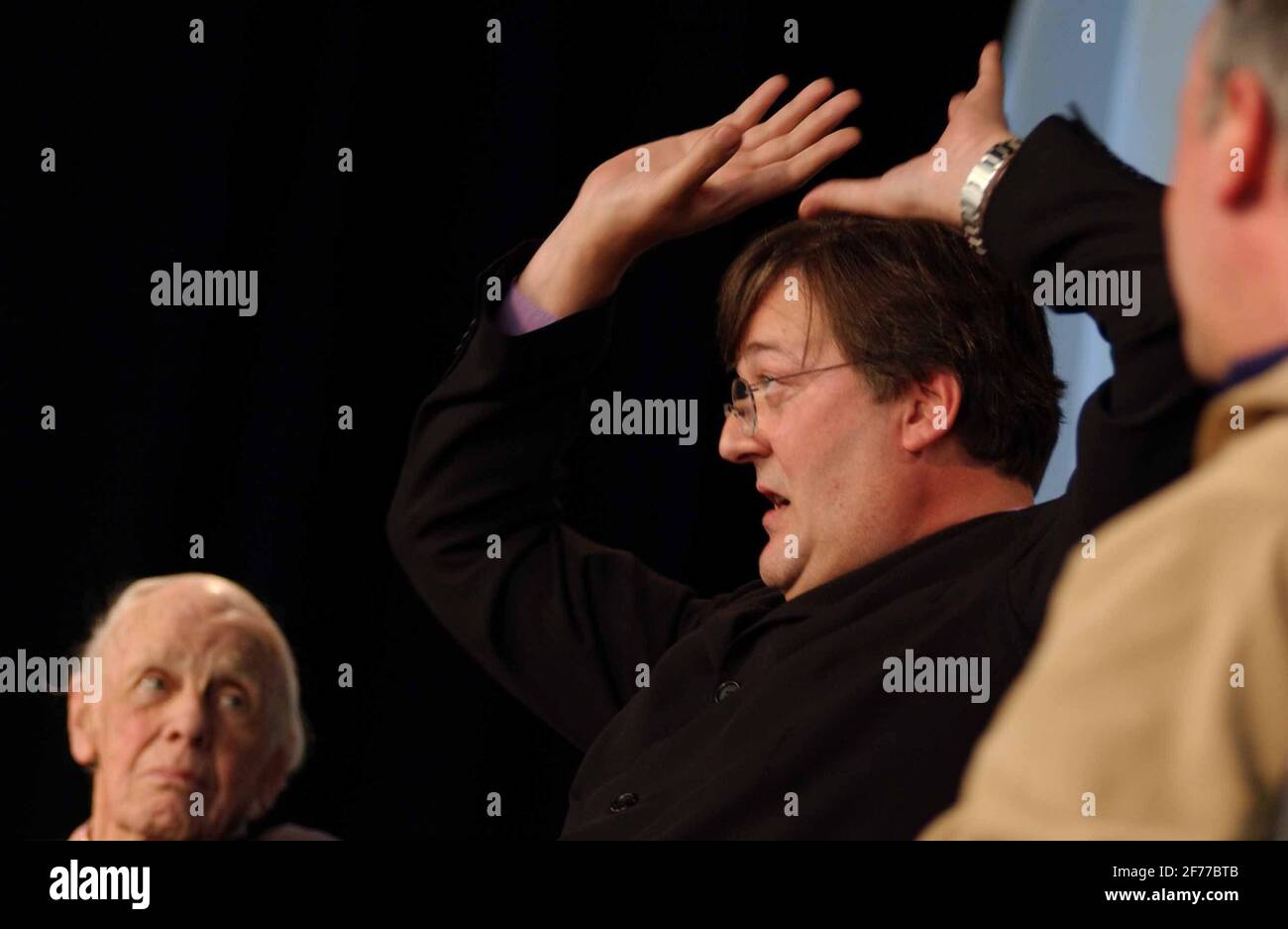 STEPHEN FRY AND BILL DEEDES DISCUSS EVELYN WAUGH AT THE HAY BOOK ...