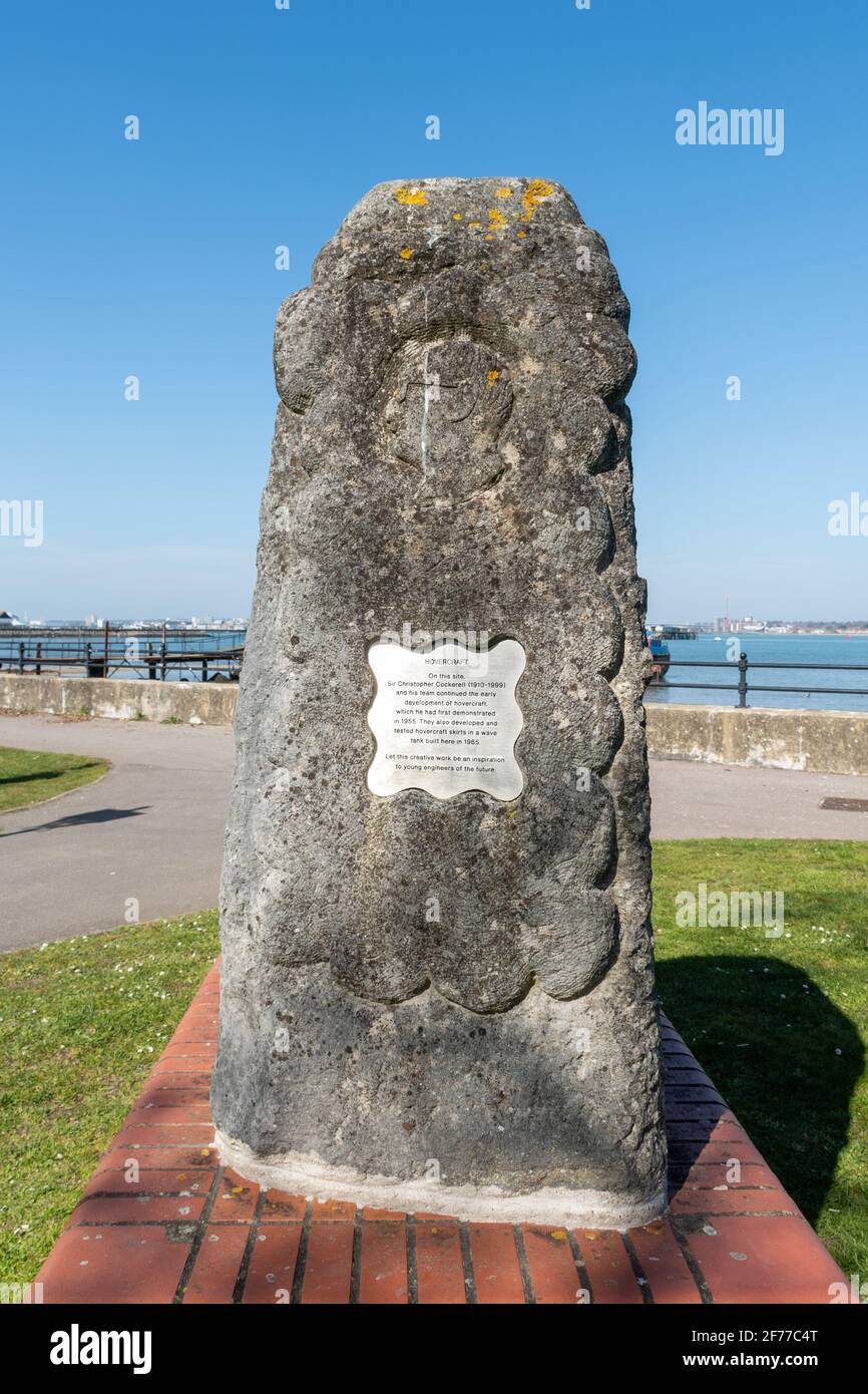 Monument to Sir Christopher Cockerell, inventor of the hovercraft, by ...