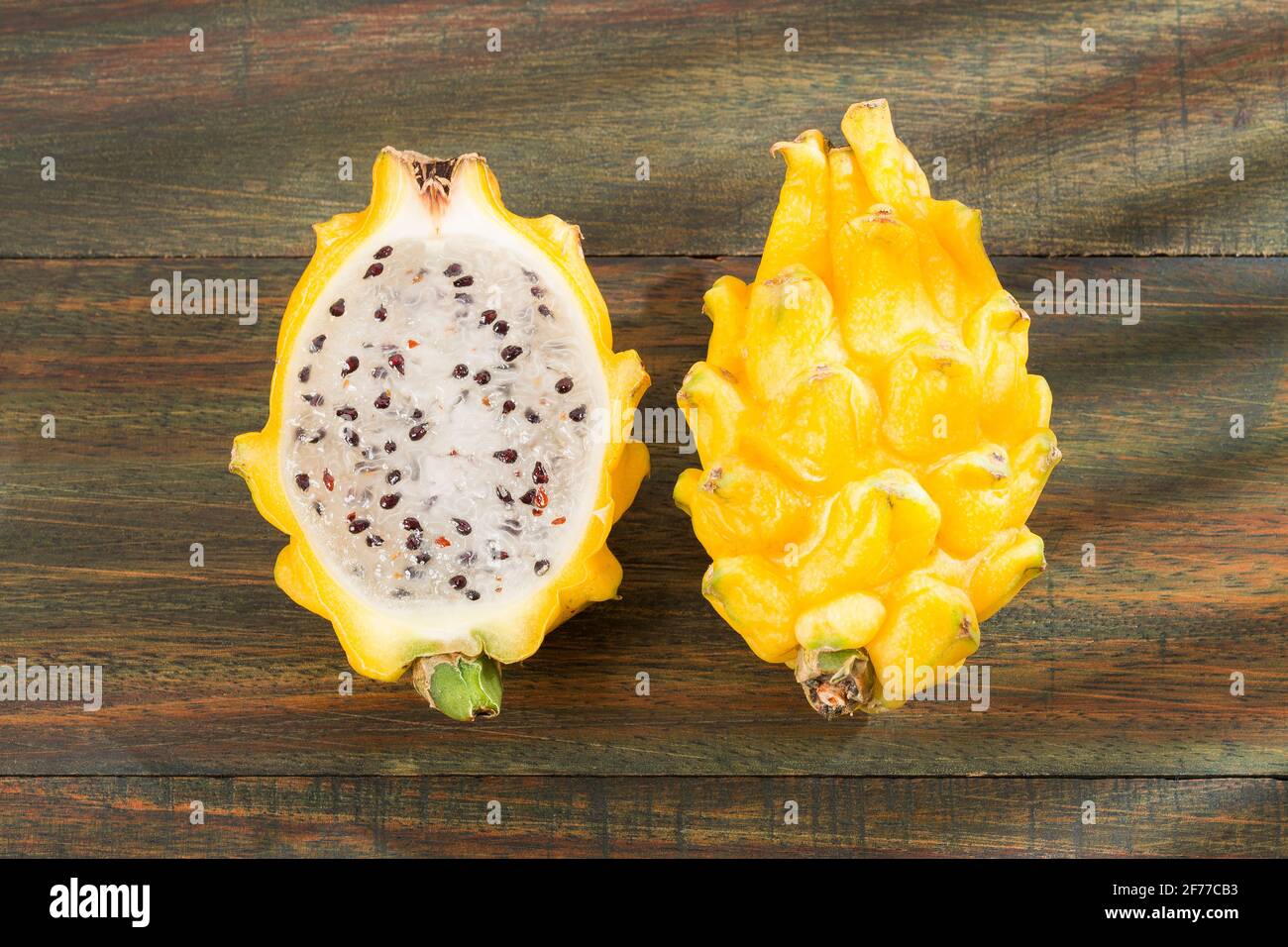 Yellow pitahaya or dragon fruit - Selenicereus megalanthus Stock Photo ...
