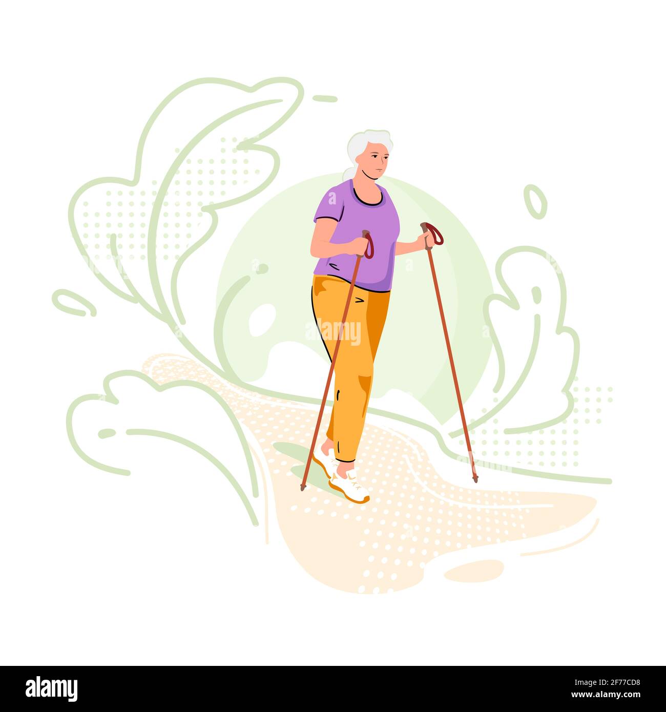 Hiking elderly Stock Vector Images - Alamy
