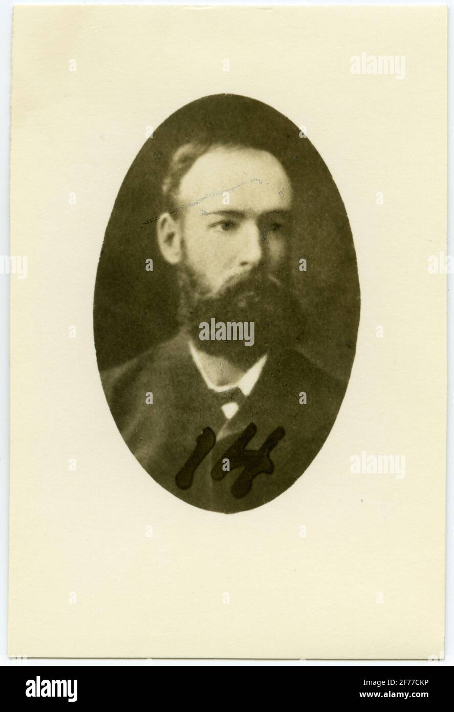 Portrait of o.e. Bergbstråhle. Employed by Branobel in Baku 1882 Stock ...