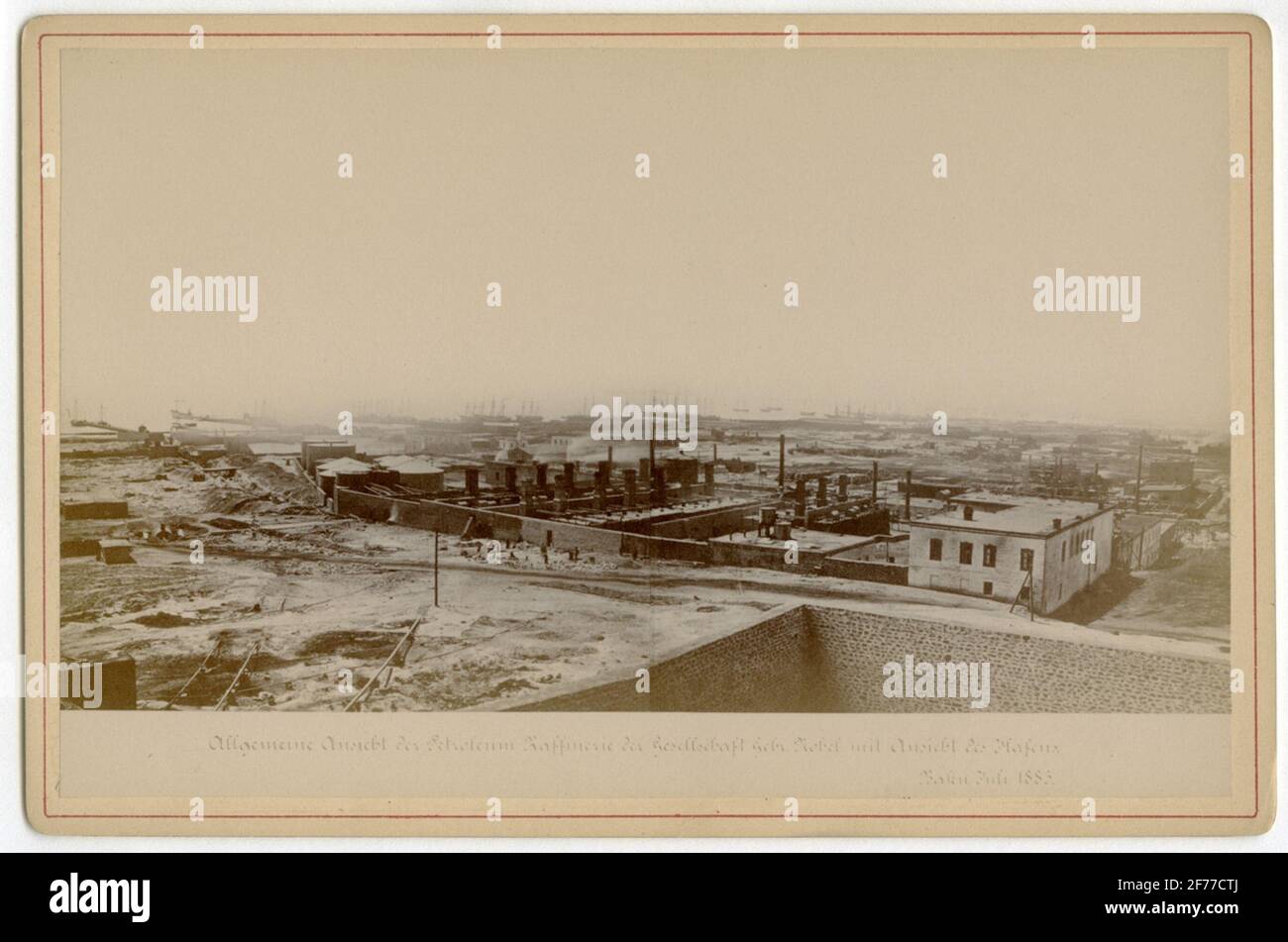 General view of the Nobel's oil refinery brothers overlooking the ...