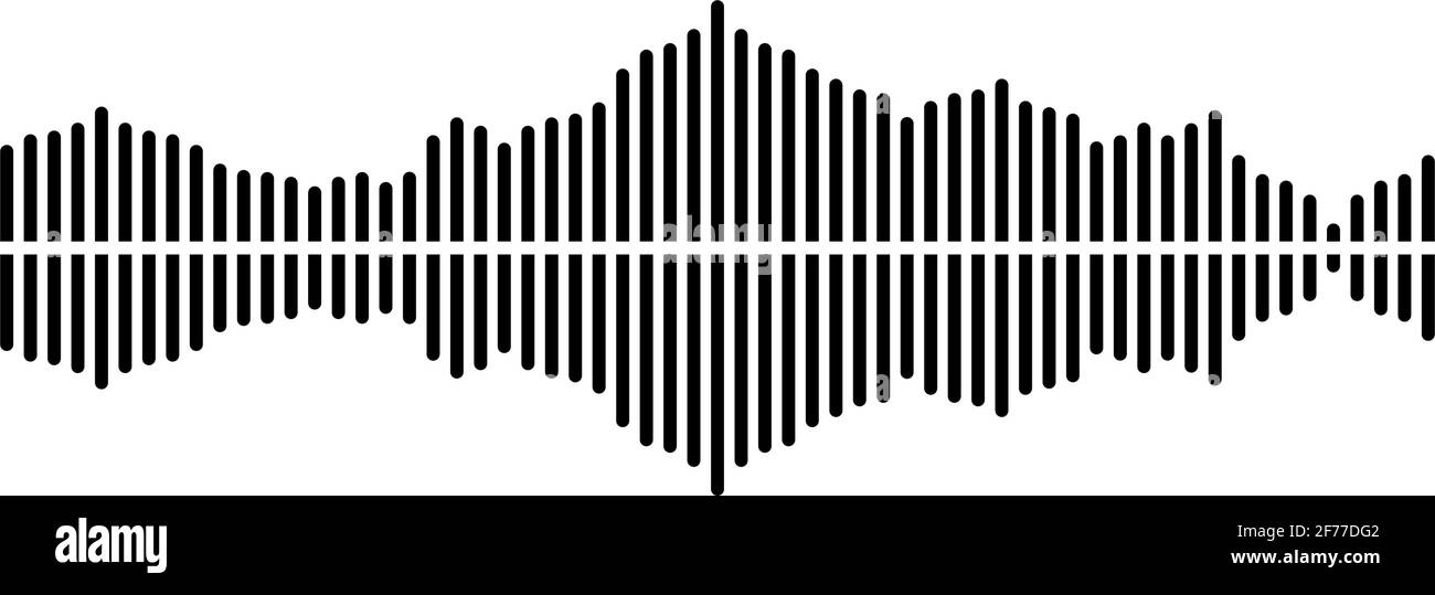 Audio waveform for music frequency in vector icon Stock Vector Image ...