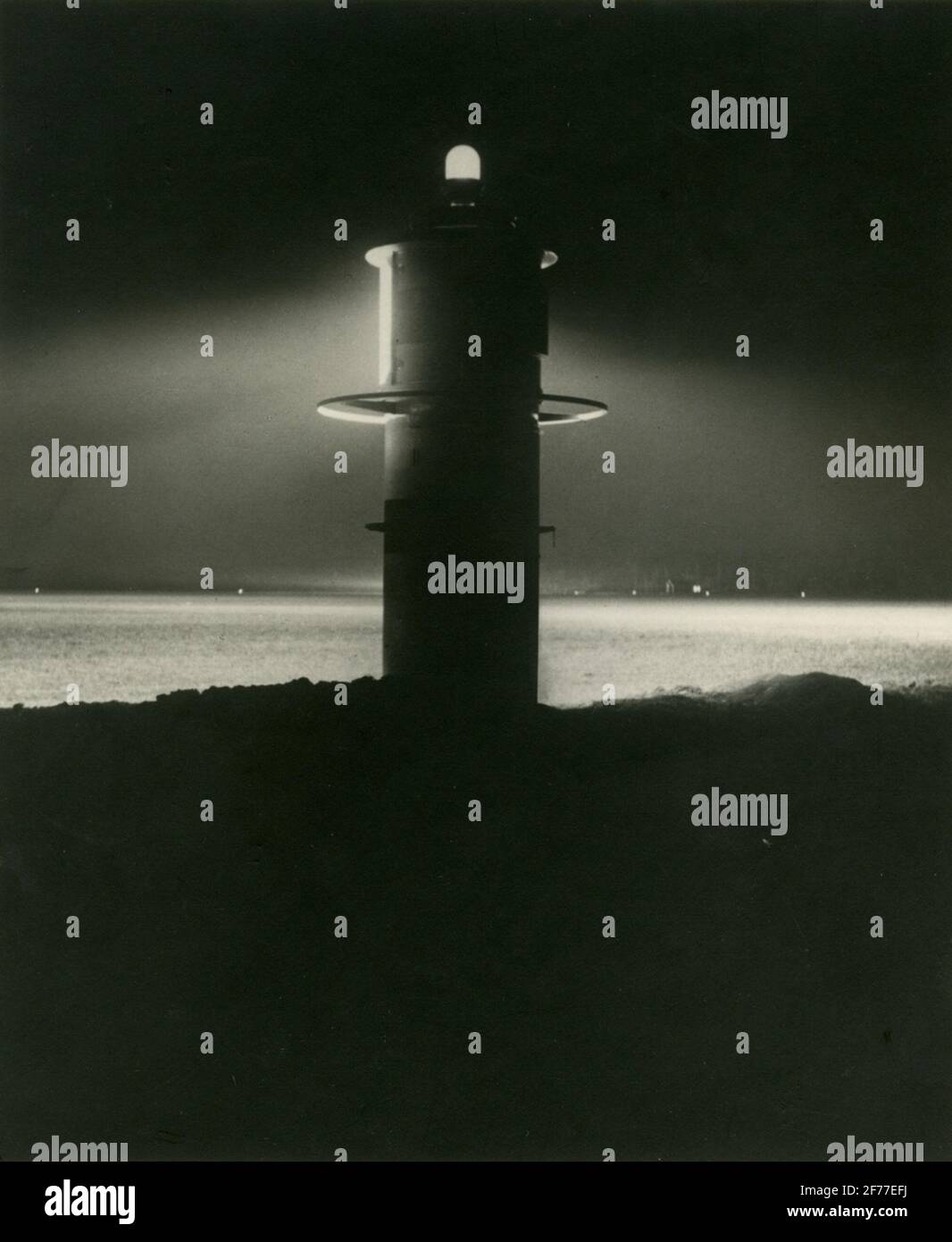 Airfield illuminated with Aga landing light, 10 kW 3-phase lamp, 1200 ...