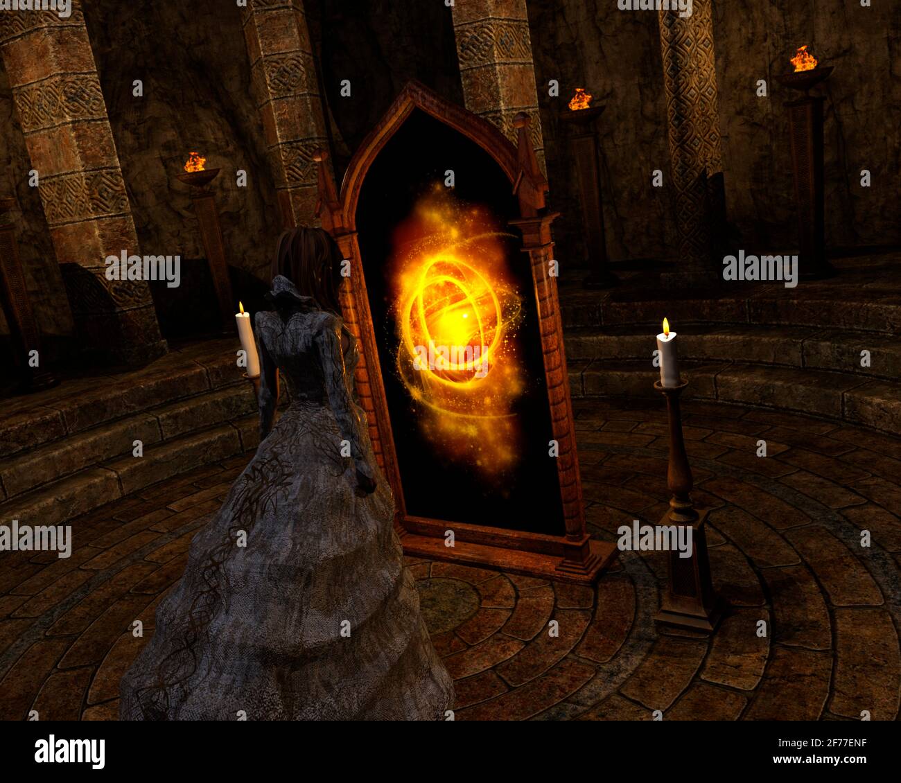 Reflection torch mirror hi-res stock photography and images - Alamy