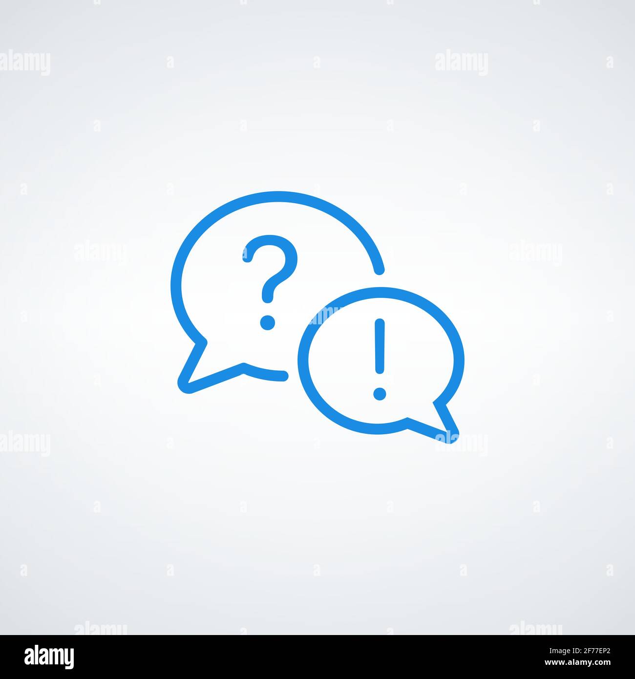 Exclamation mark and question mark icon, questions and answers ...