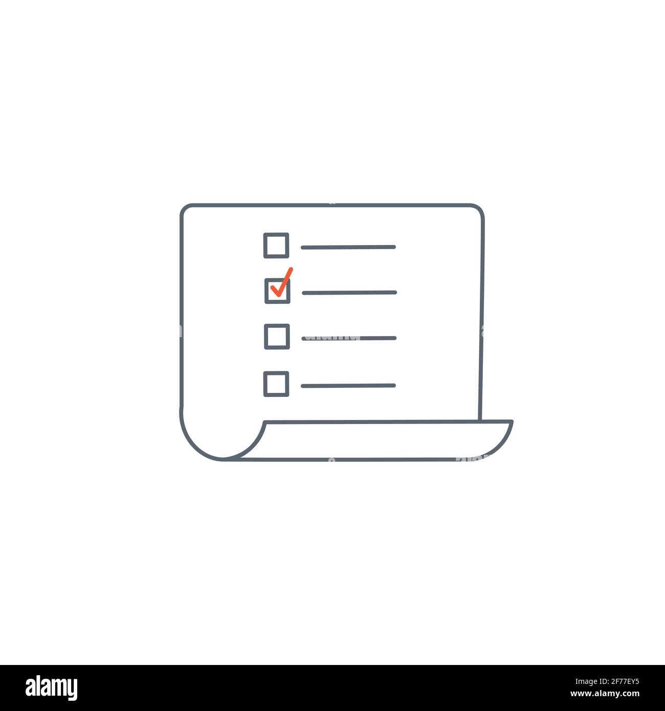 Check form list on papper vector icon. Checked symbol. Approve ...