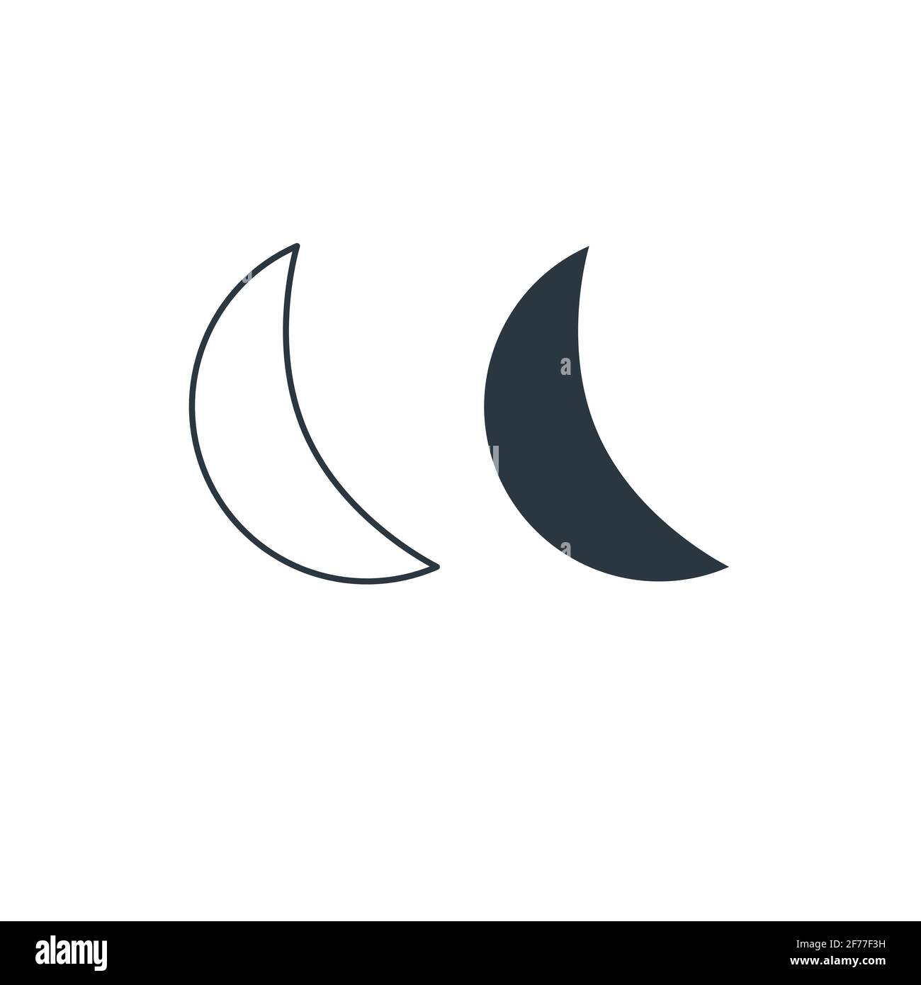 Astronomical moon logo design. Stock Vector illustration isolated on ...