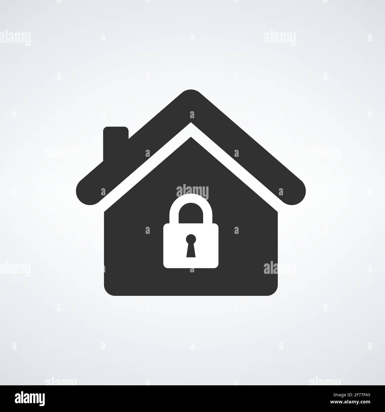 Security House Lock Icon Logo Design Element. locked home. Stock Vector ...