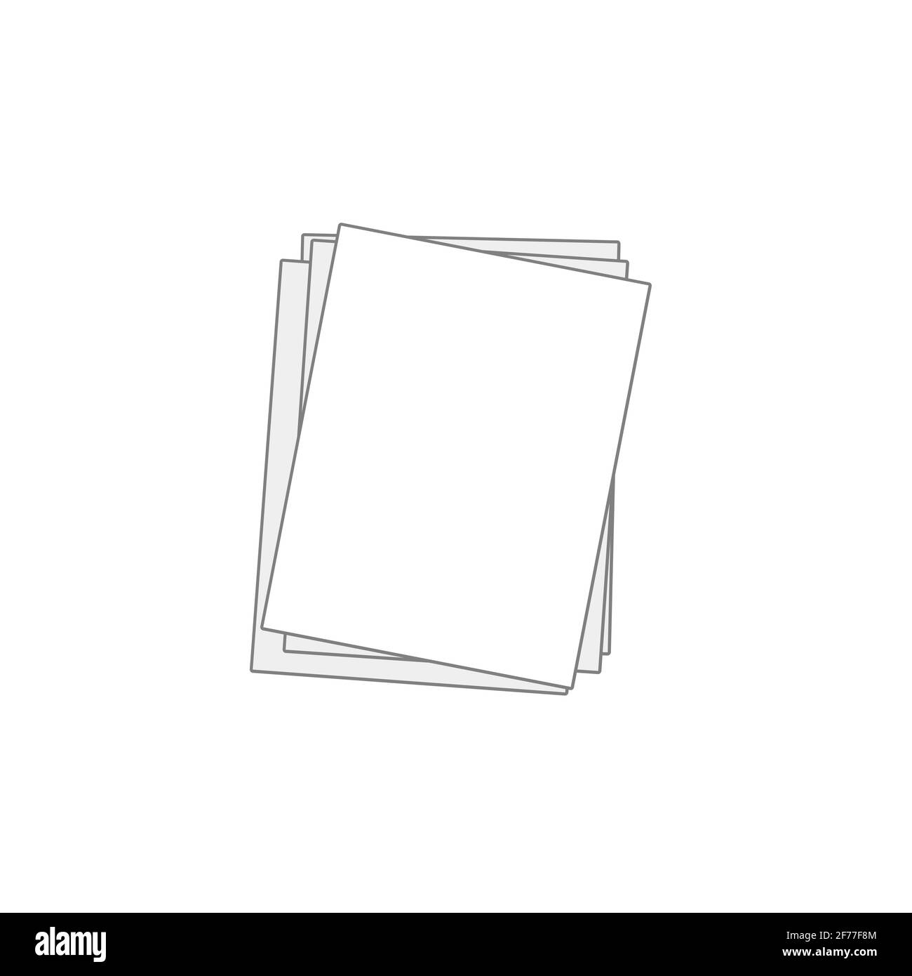 Document pile, sheet stack icon, Stock Vector illustration isolated on ...