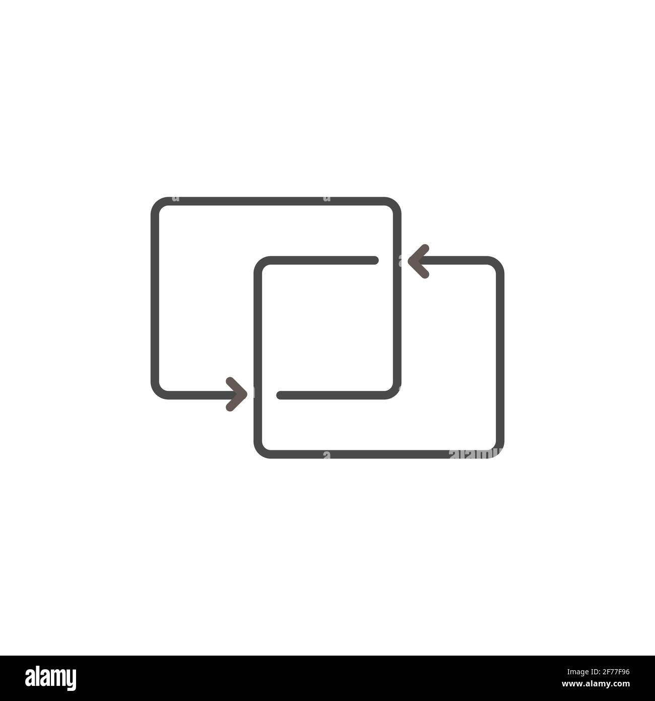 Black direction arrows for transfer icon, shared screens. bidirectional arrows, sync, migration ...