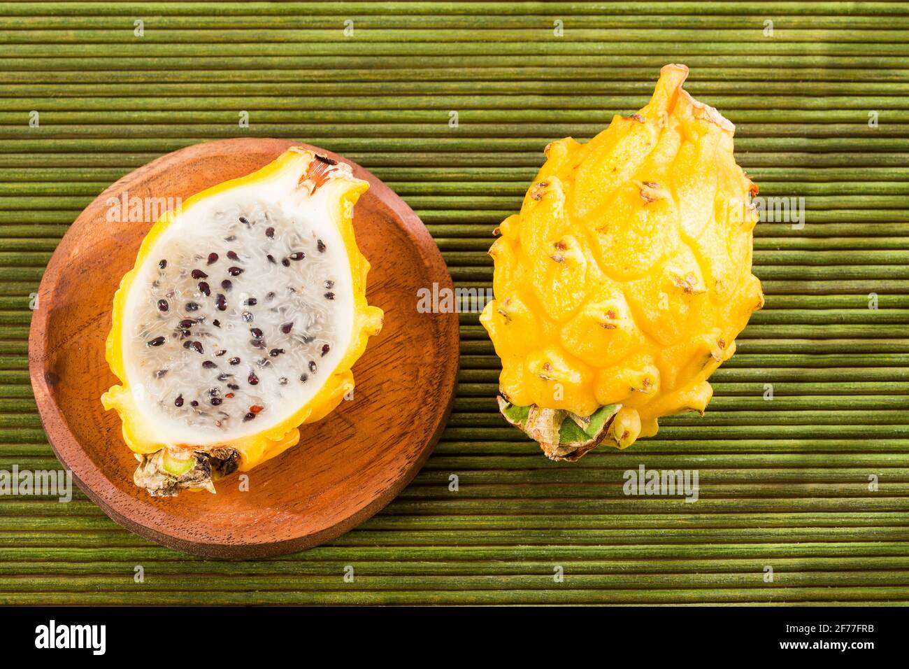 Yellow pitaya or dragon fruit - Selenicereus megalanthus Stock Photo ...