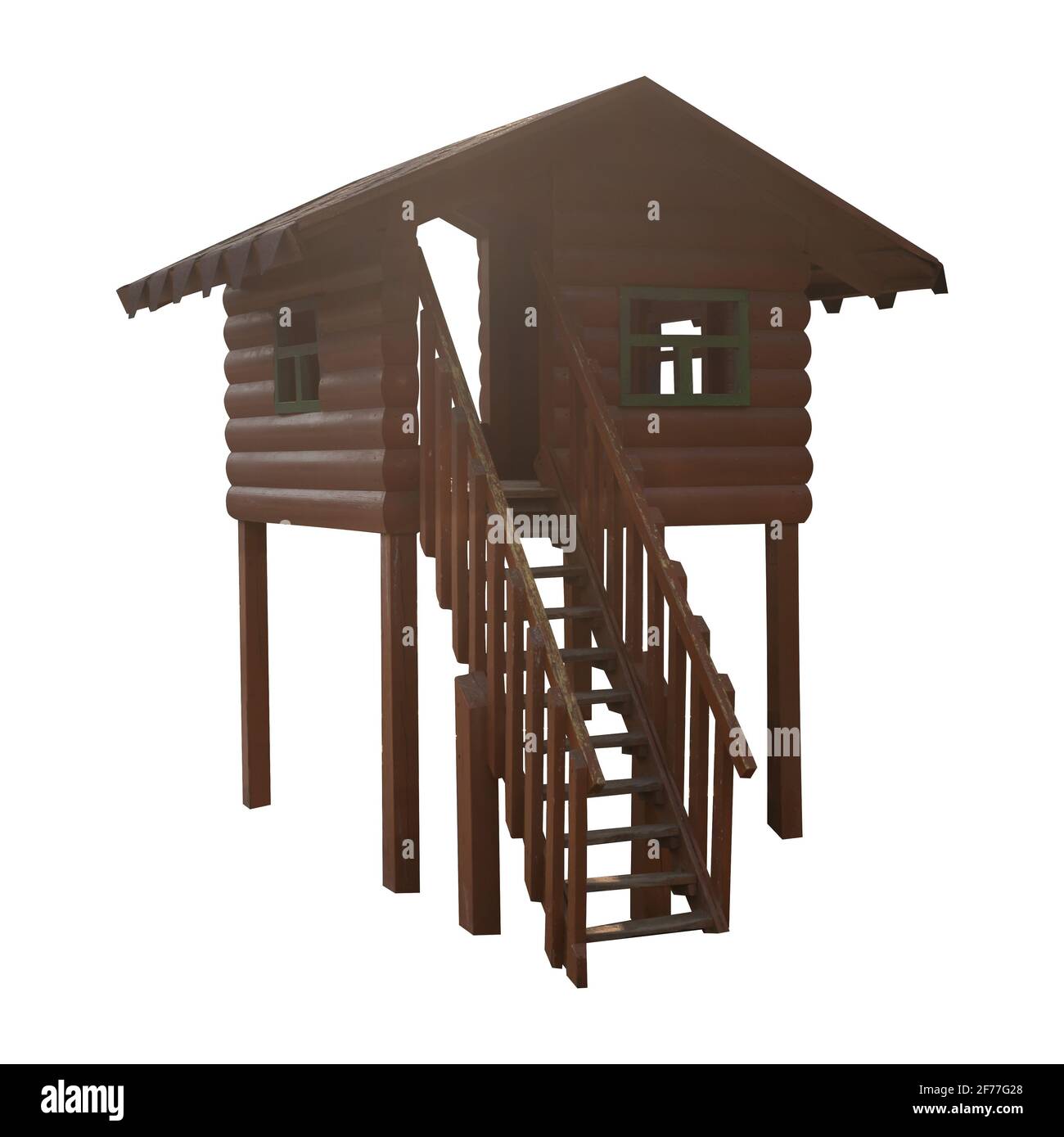 Wooden building in park Cut Out Stock Images & Pictures - Alamy