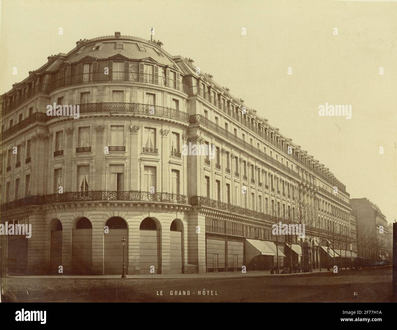 The Grand Hotel, Paris, 1886 Stock Photo - Alamy