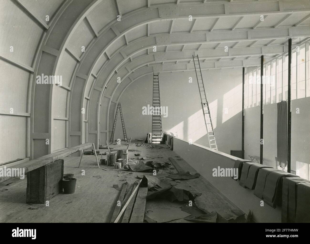 Textile hall at the Stockholm exhibition in 1930. Made from AB canteen ...