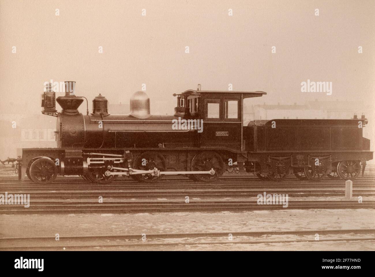 Locomotive manufactured at Nydqvist & Holm, Trollhättan, 1885. No 222 ...