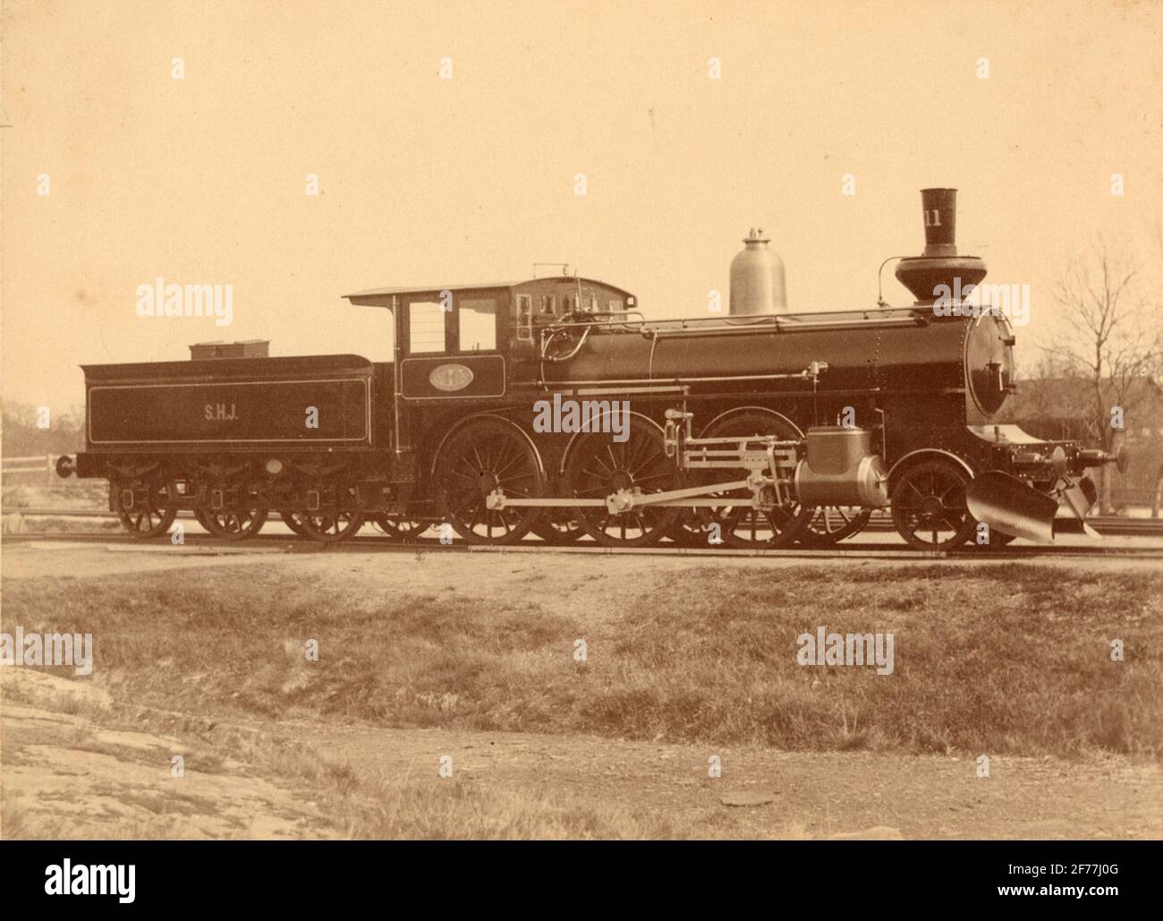 Lok no. 1 for Skåne - Halland railway. Made at Nydqvist & Holm, 1891 ...