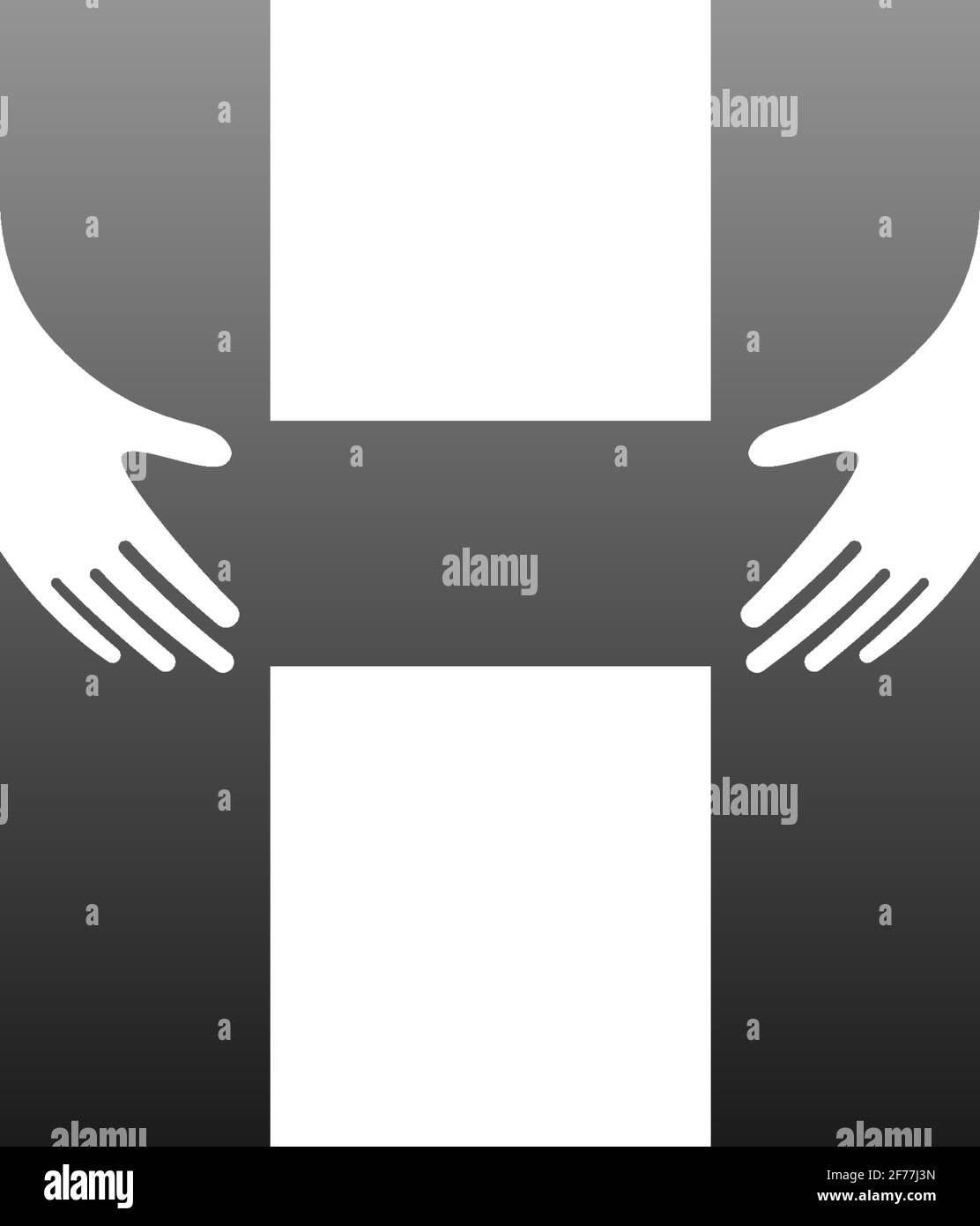 Letter H logo icon with hand design symbol template vector Stock Vector ...