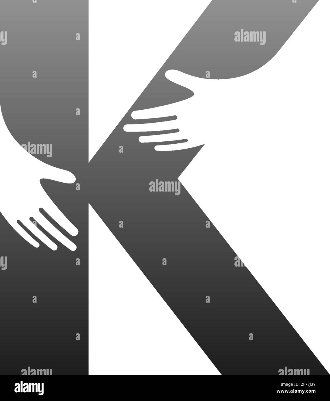 Letter K logo icon with hand design symbol template vector Stock Vector ...