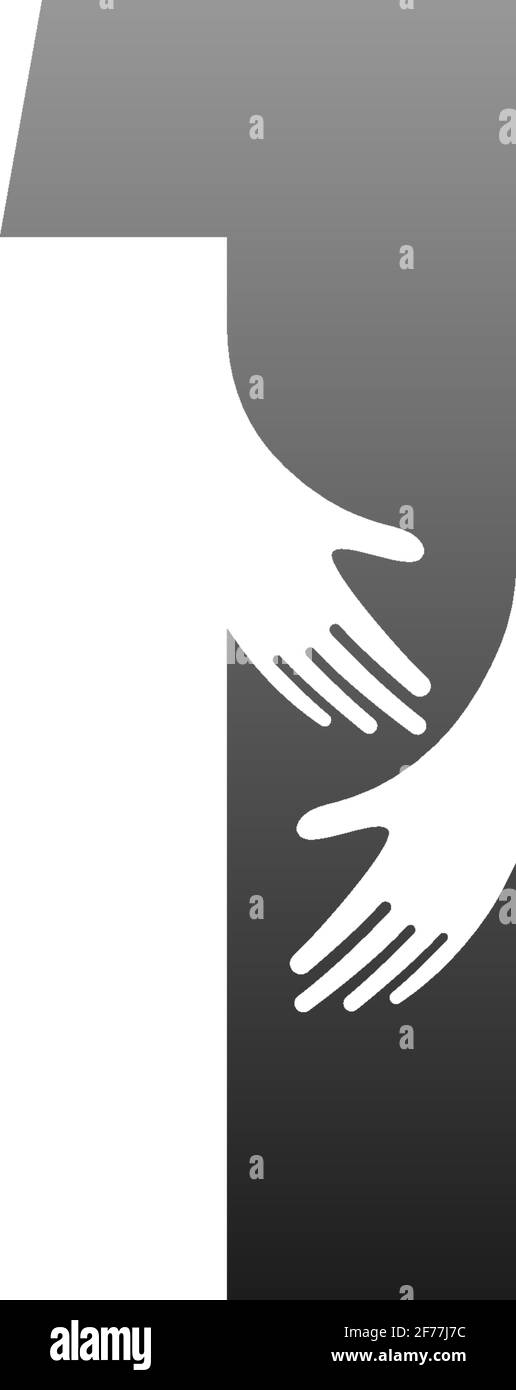 Number 1 logo icon with hand design symbol template vector Stock Vector ...