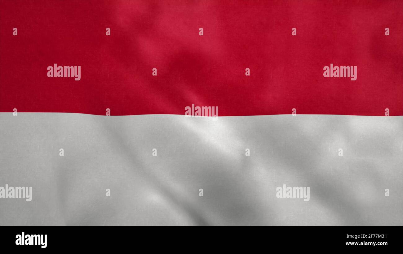 Monaco animated flag in wind hi-res stock photography and images - Alamy