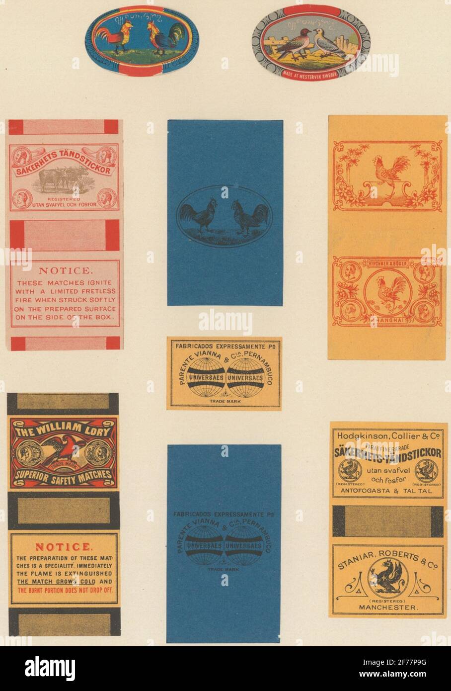 Matchbox labels, from the Swedish industrial and trading museum ...