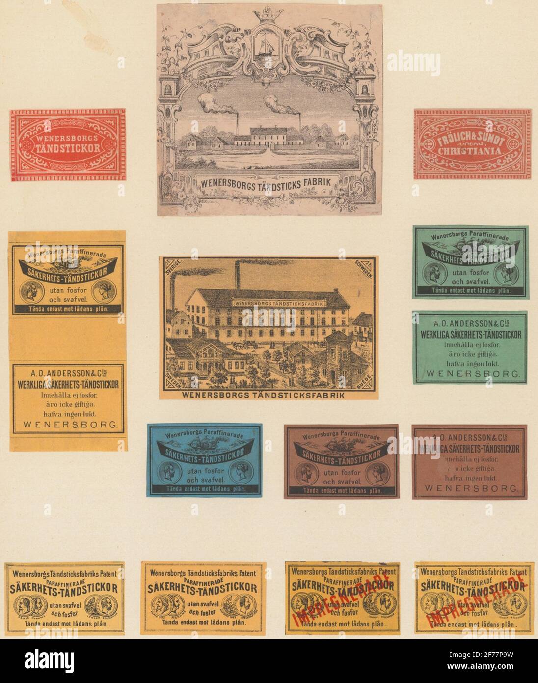 Matchbox labels, from the Swedish industrial and trading museum ...