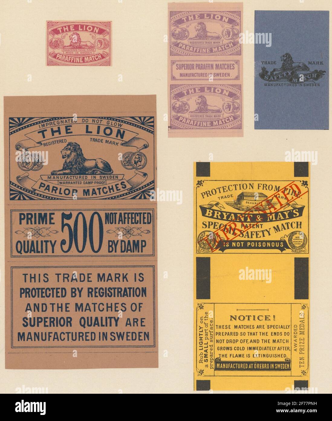 Matchbox labels, from the Swedish industrial and trading museum ...