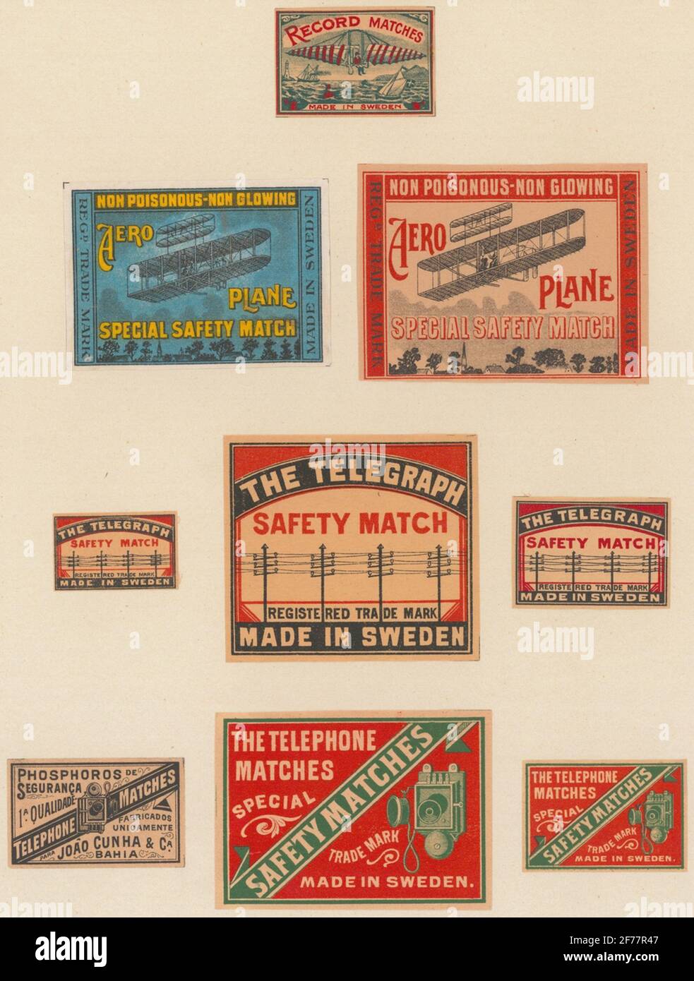 Matchbox labels, from the Swedish industrial and trading museum ...