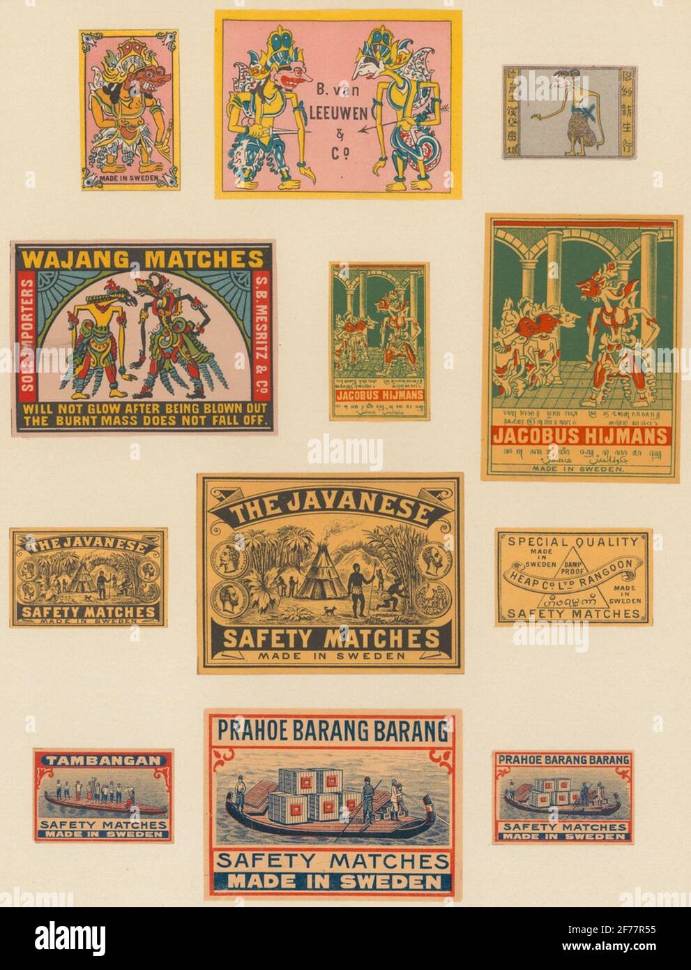 Matchbox labels, from the Swedish industrial and trading museum ...